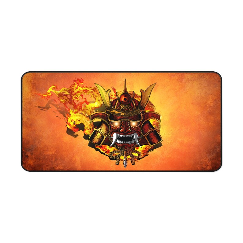 Samurai Helmet Desk Mat, Gaming Mouse Pad, Japan Fan Gift, Large ...