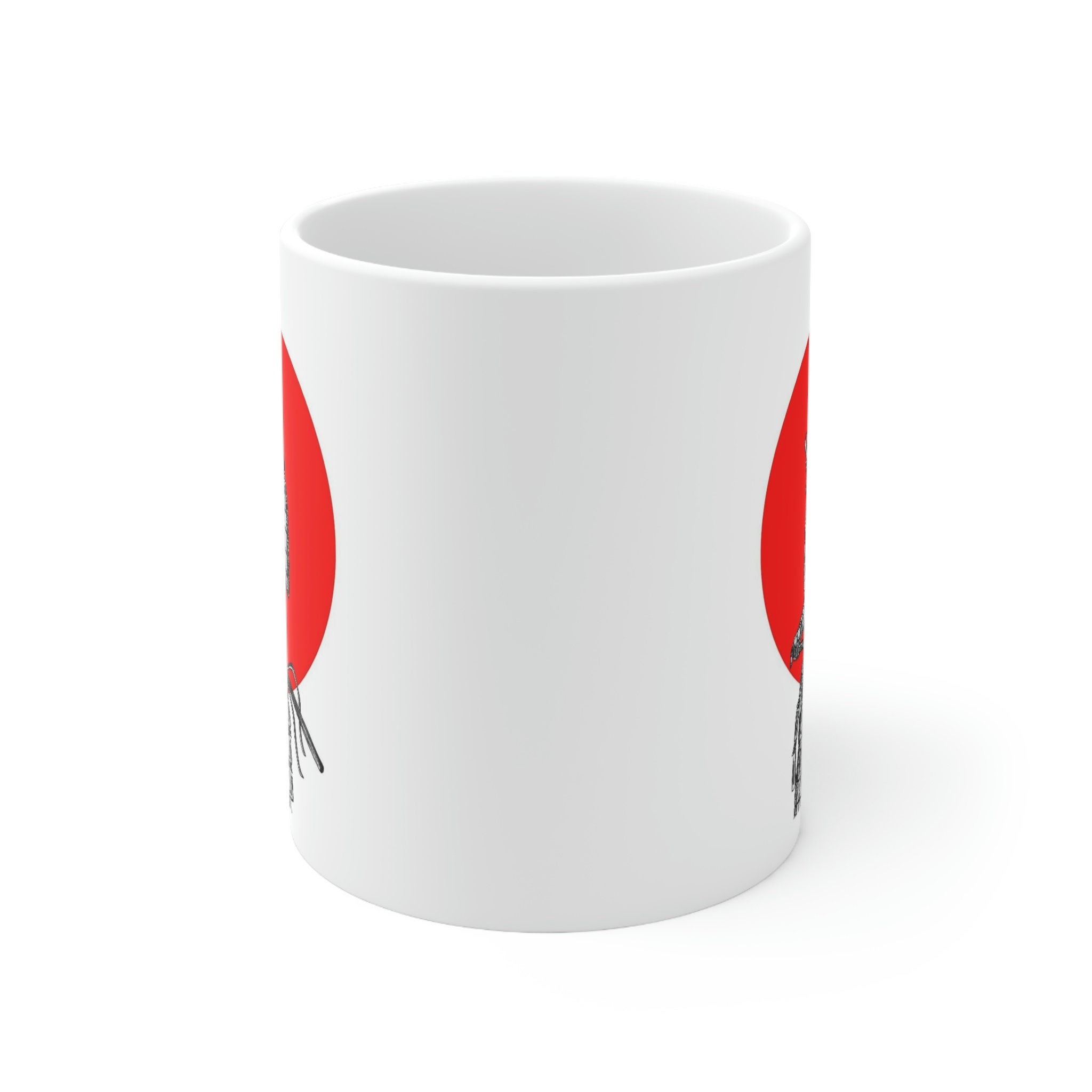 Samurai Mask Mug, Samurai Helmet and Face Mask Miniature on the Mug ...