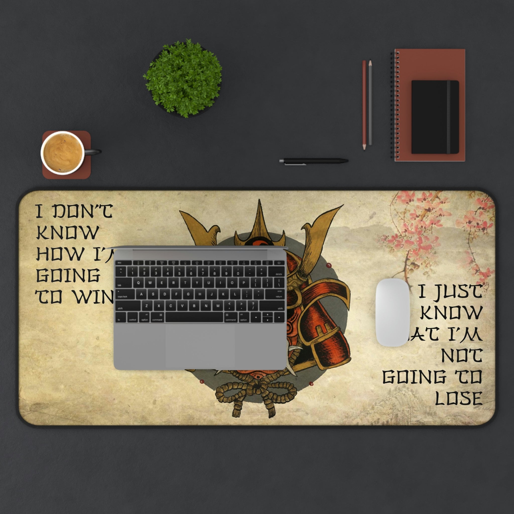 Large Gaming Mouse Pad, Oni Mask Anime Mouse Pad, Samurai Face Mask ...