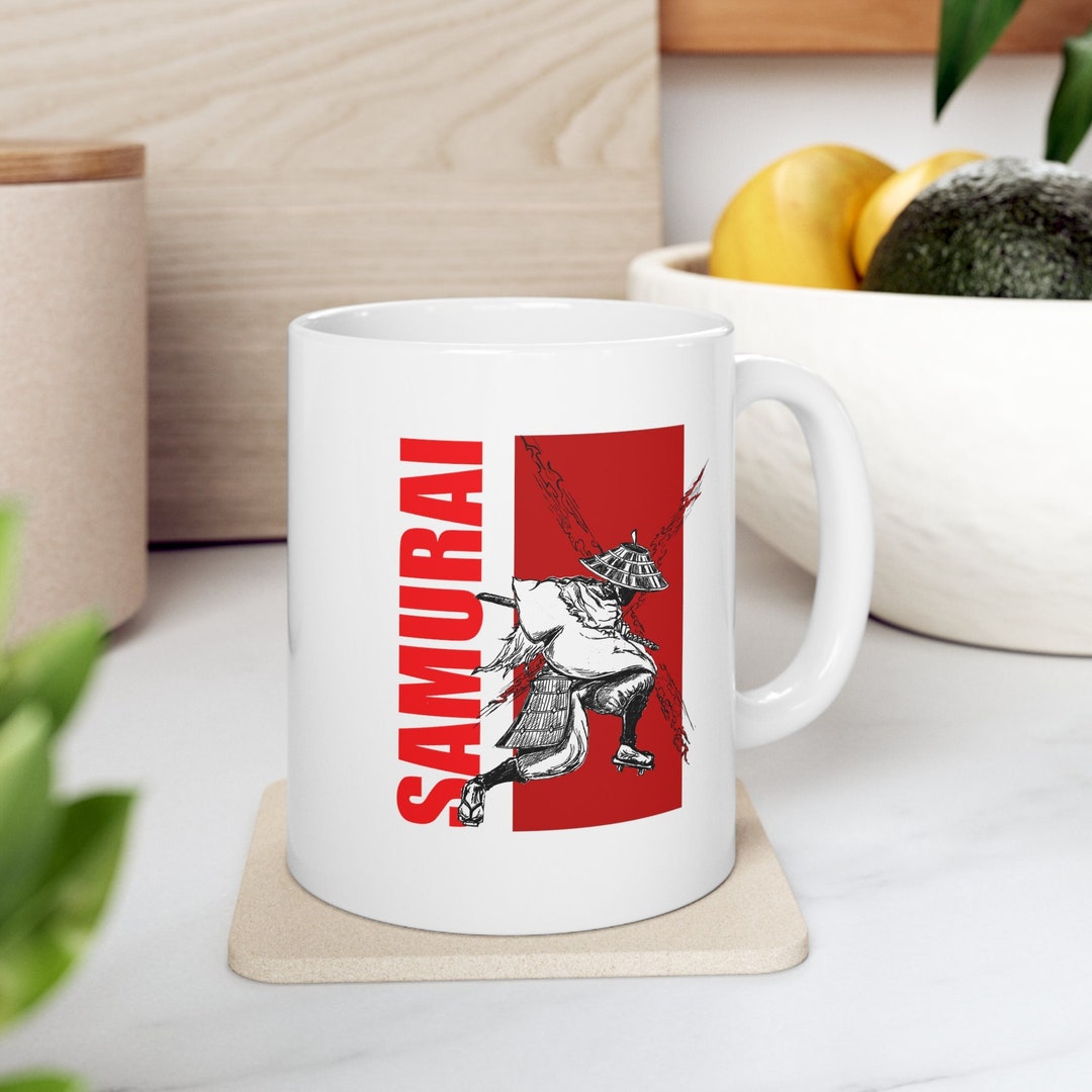 Japan Samurai Mug, Anime Mug With Samurai Figure, Samurai Art, Japanese ...