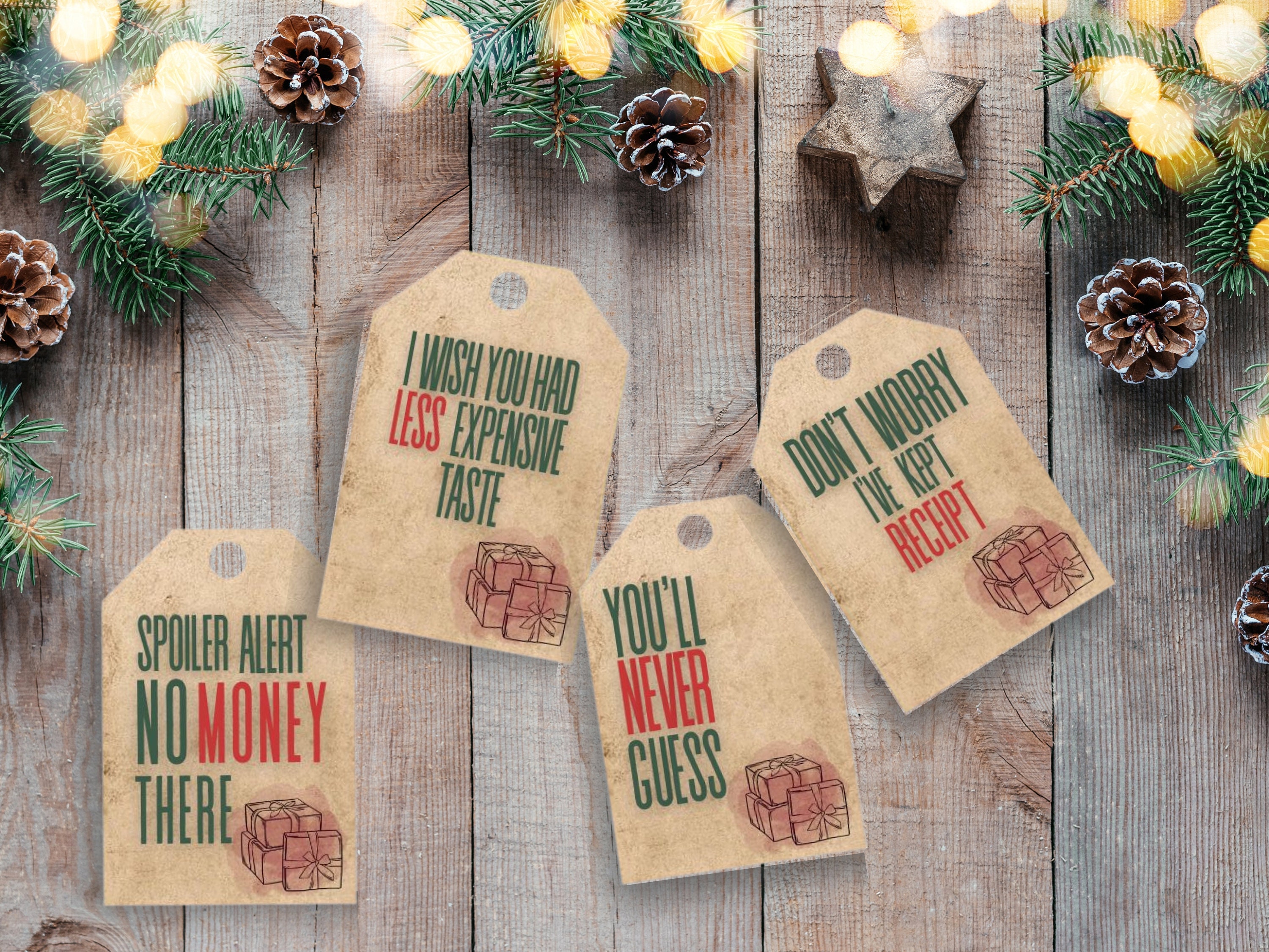 Funny Christmas Gift Tags Christmas Labels Printable Tags Printable ...