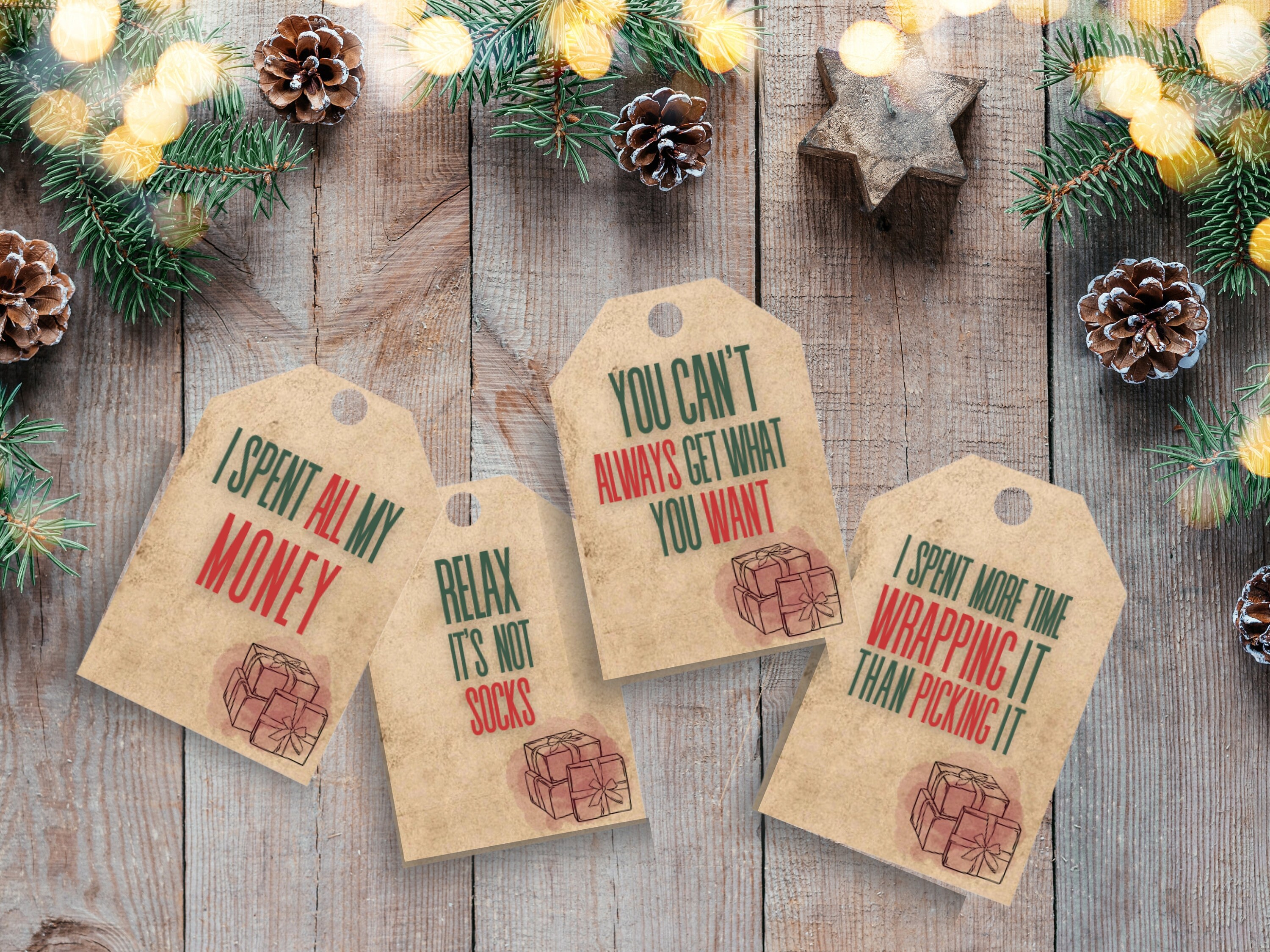 Funny Christmas Gift Tags Christmas Labels Printable Tags Printable ...