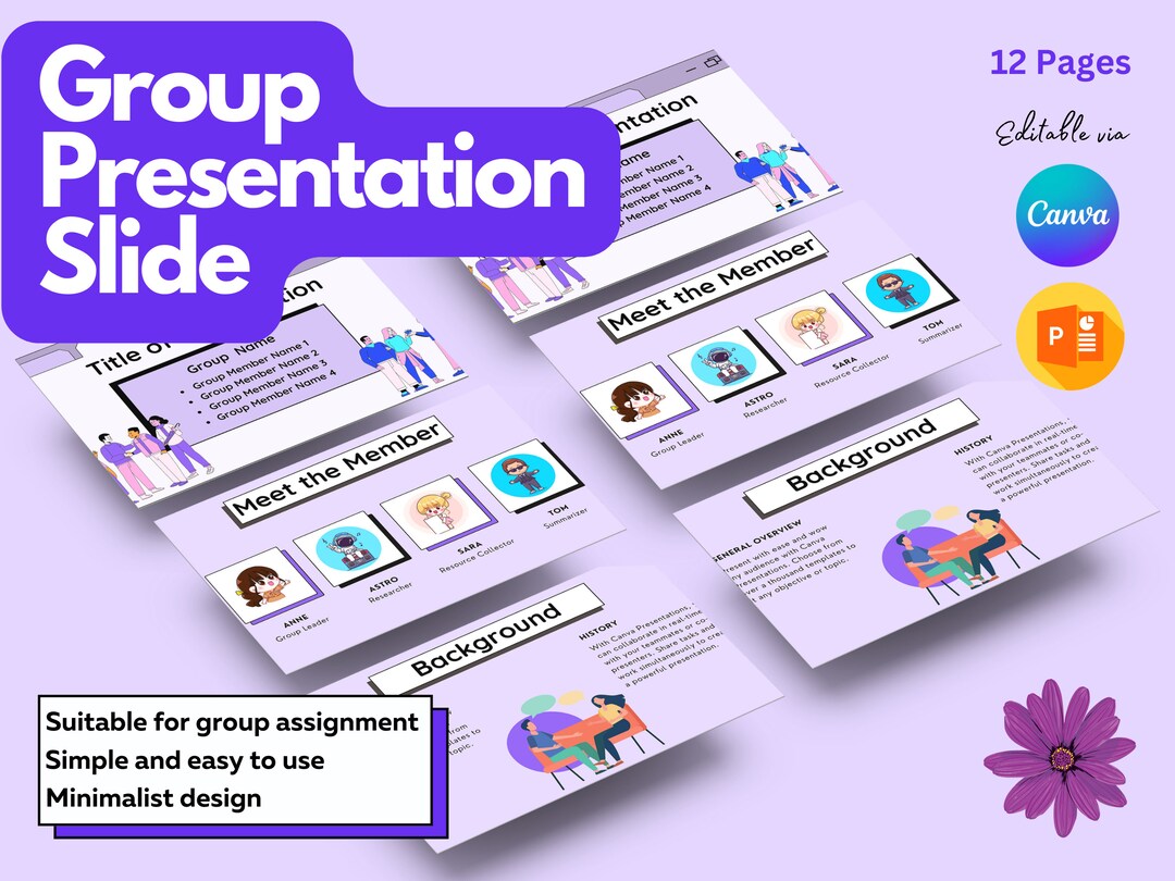 Canva Student Powerpoint Presentation Tempate - Etsy