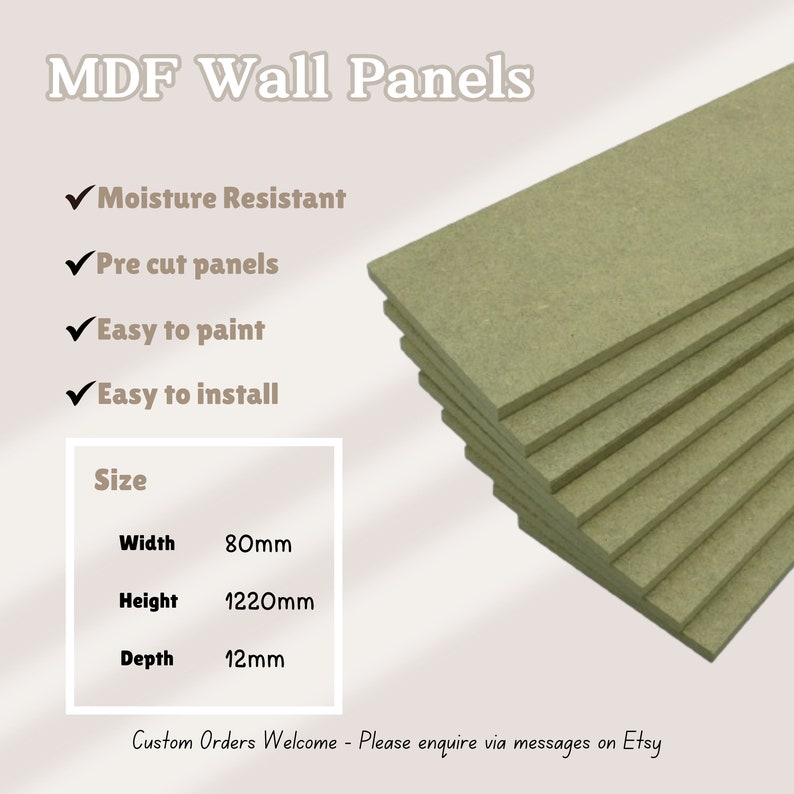 Pre-cut MDF Wood Panels, Moisture Resistant Panelling, Contemporary ...