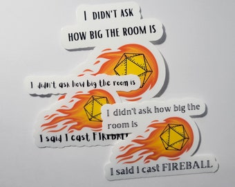 I Said I Cast Fireball Dnd Cat Sticker Dungeon Master Gift - Etsy