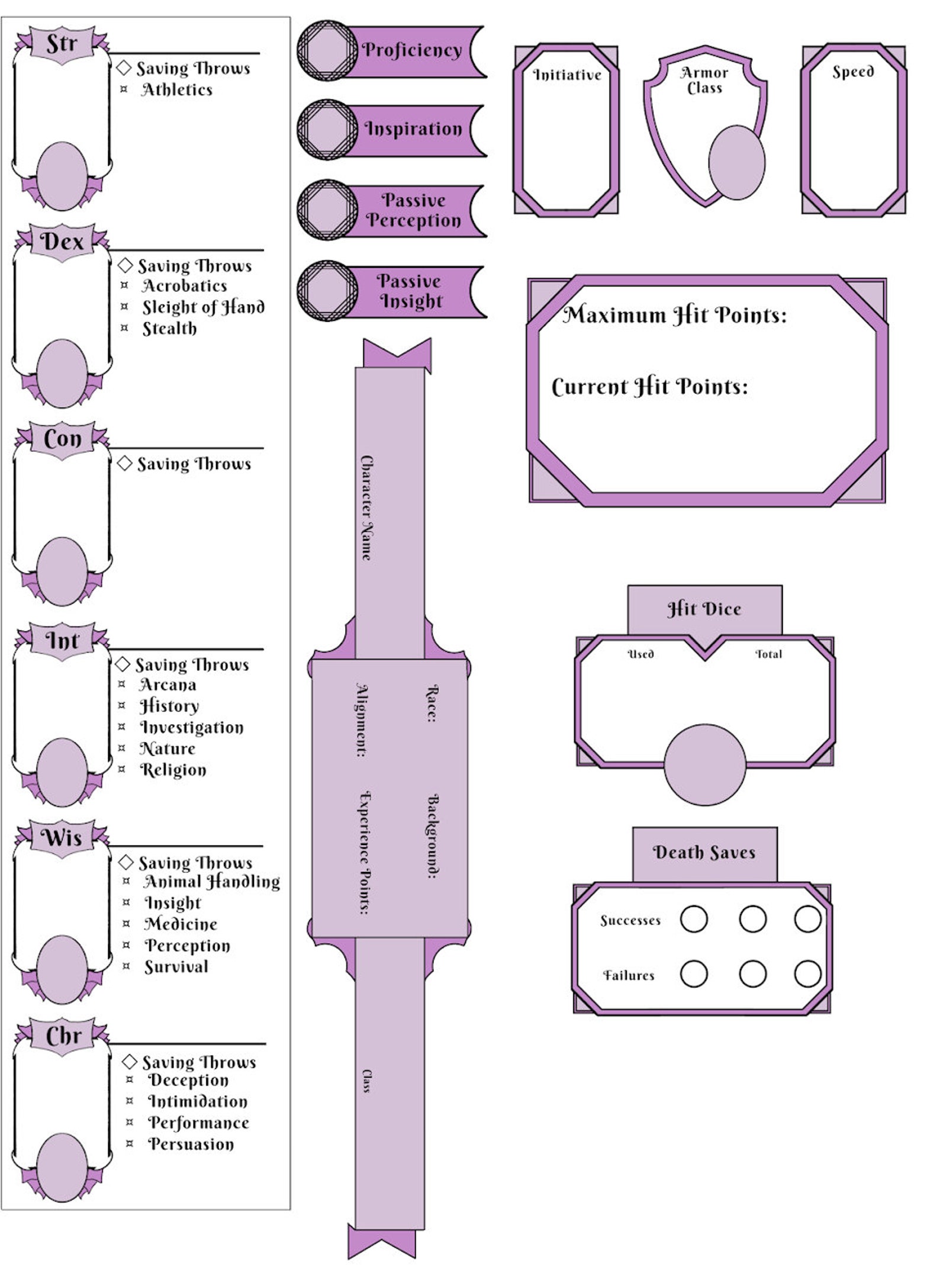 Dry Erase Character Sheet Stickers Dungeons and Dragons - Etsy