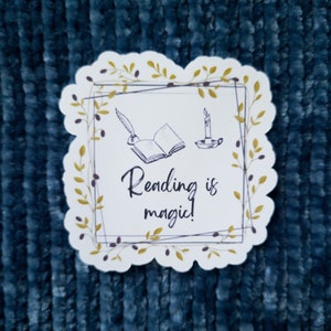 Reading is Magic Lost in the World of Reading. Cute Paper or Waterproof ...