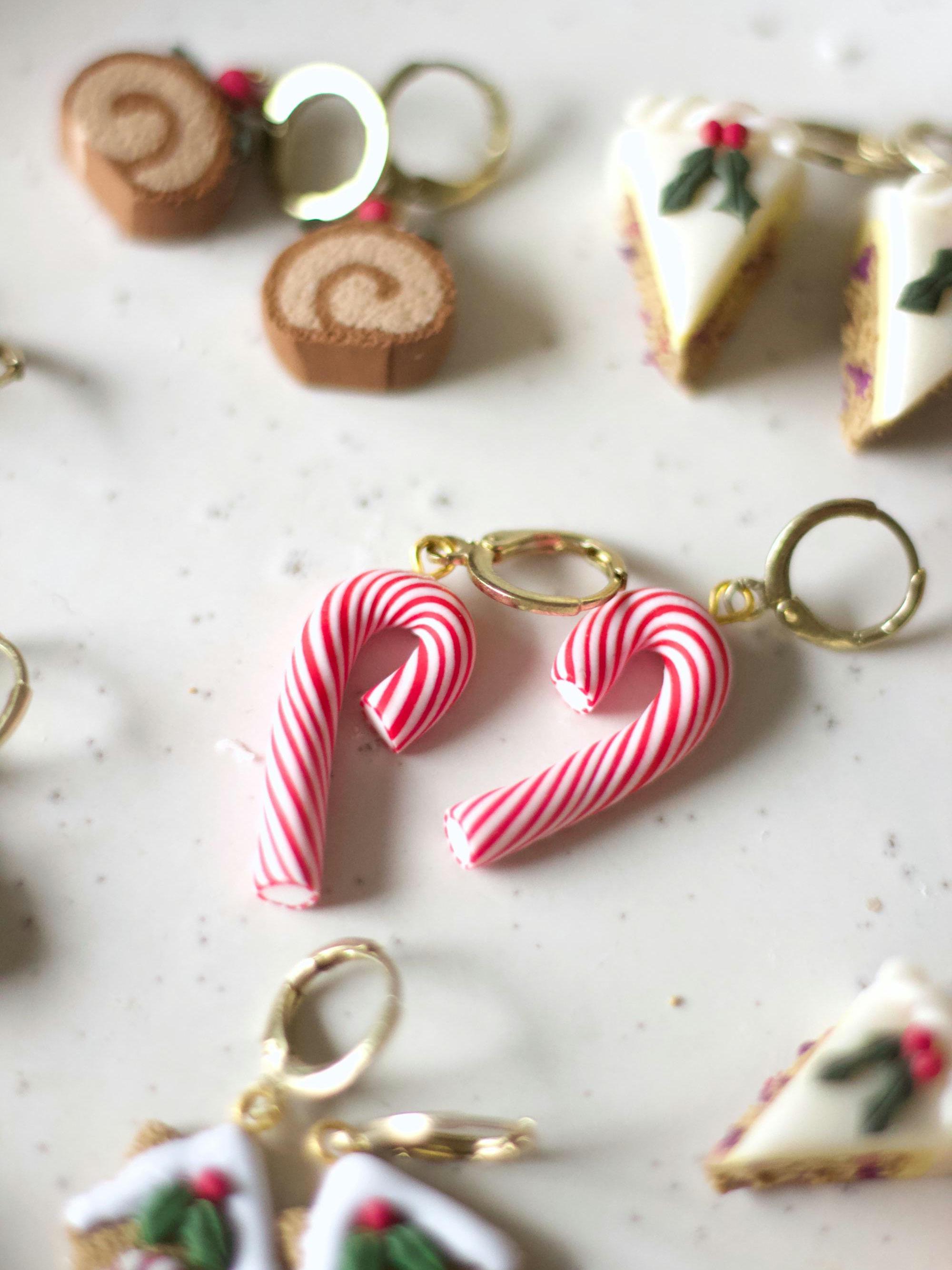 Handmade Christmas Themed Polymer Clay Huggies | Gifts for Her ...
