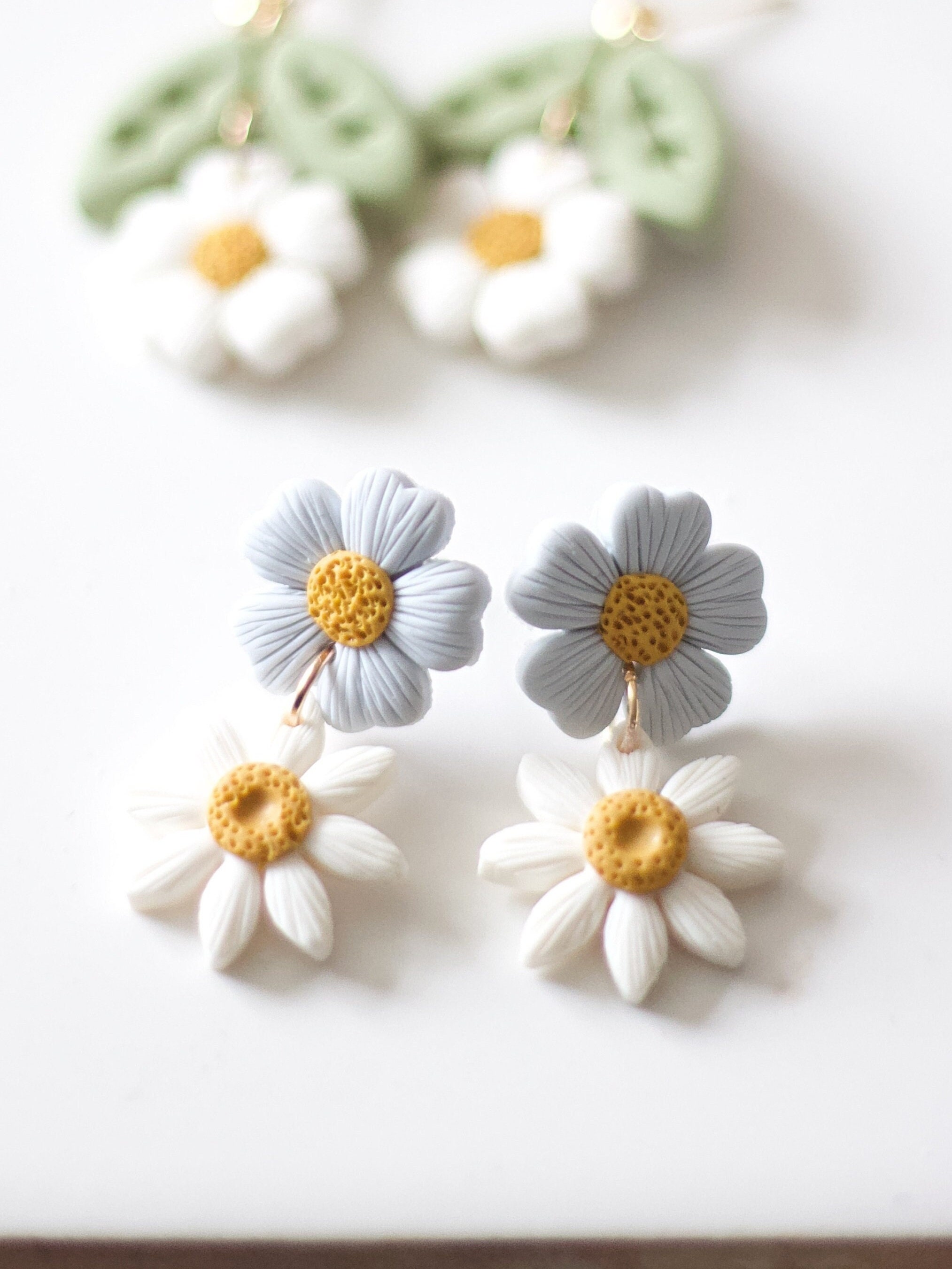 Handmade Spring Garden Polymer Clay Stud & Drop Earrings | Gifts for ...