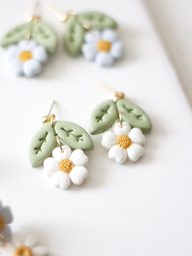 Handmade Spring Garden Polymer Clay Stud & Drop Earrings | Gifts for ...