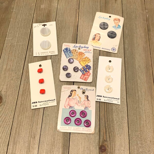 Vintage Button Cards - Etsy