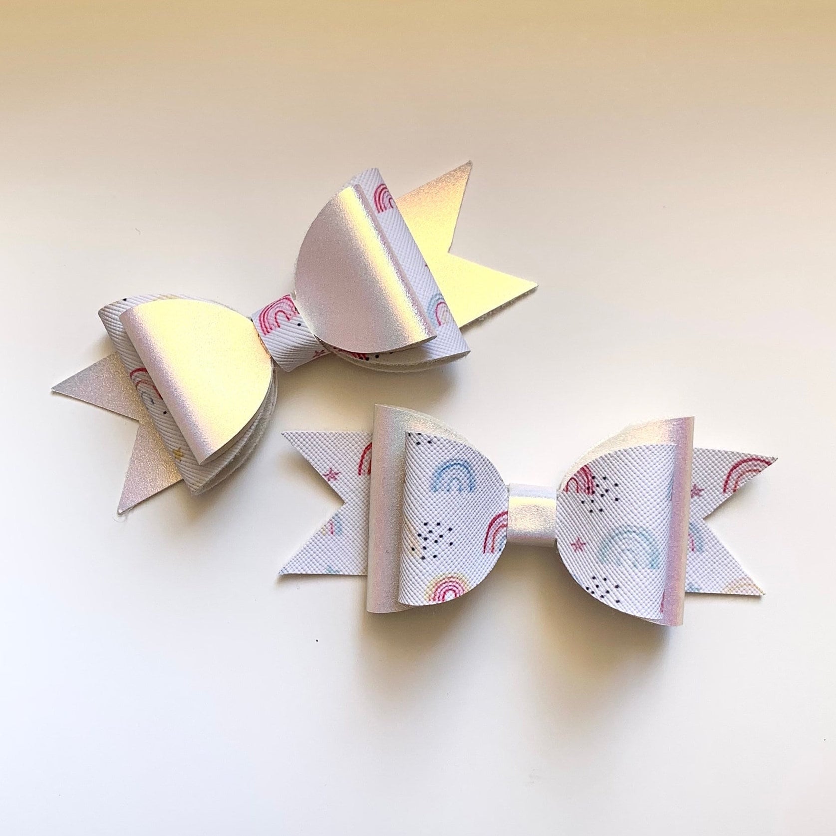Straw Bow Toppers Bow Toppers Pleather Bows Pearlescent Bow Topper - Etsy