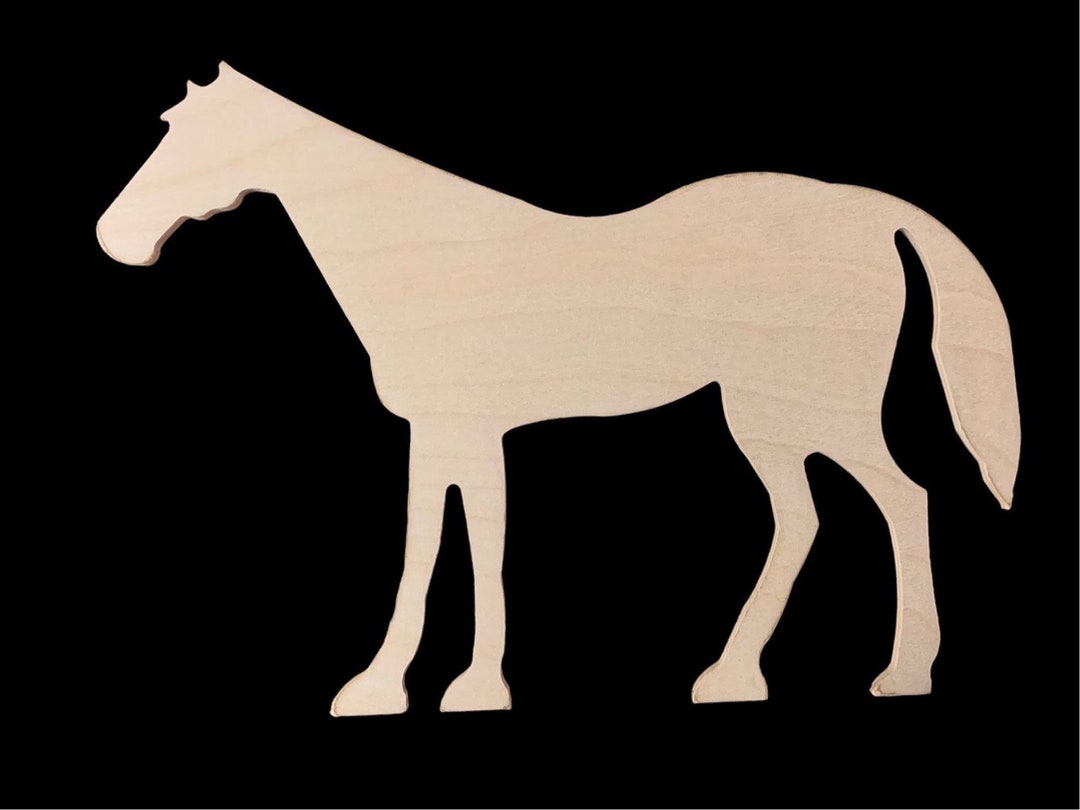 12 Inch Horse Silhouette/1/4 Inch Thick Raw Unfinished Birch - Etsy