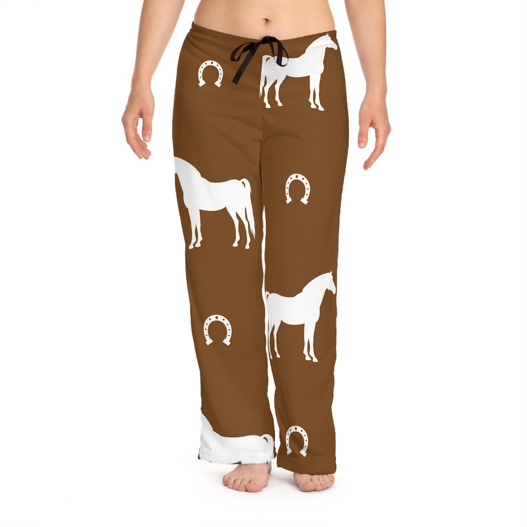 Horse-themed Women's Pajama Pants, Horse Gift for Her, Horse Lounge ...