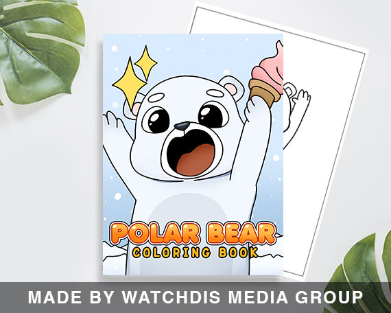 Polar Bear Coloring Book Digital Coloring, Digital Prints and Printable ...