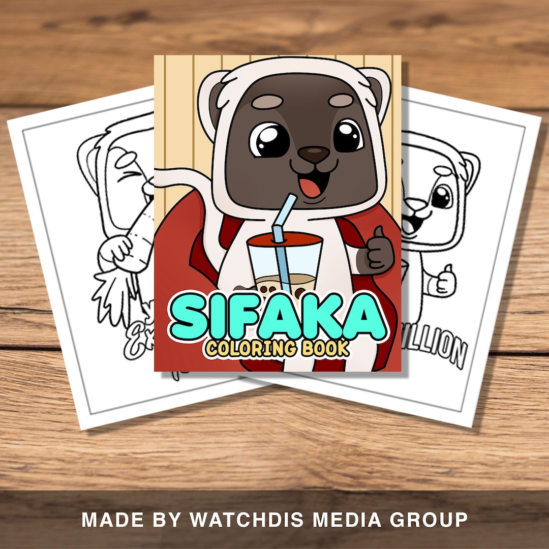 Stress Relief Sifaka Coloring Book, Digital Coloring, Digital Prints ...
