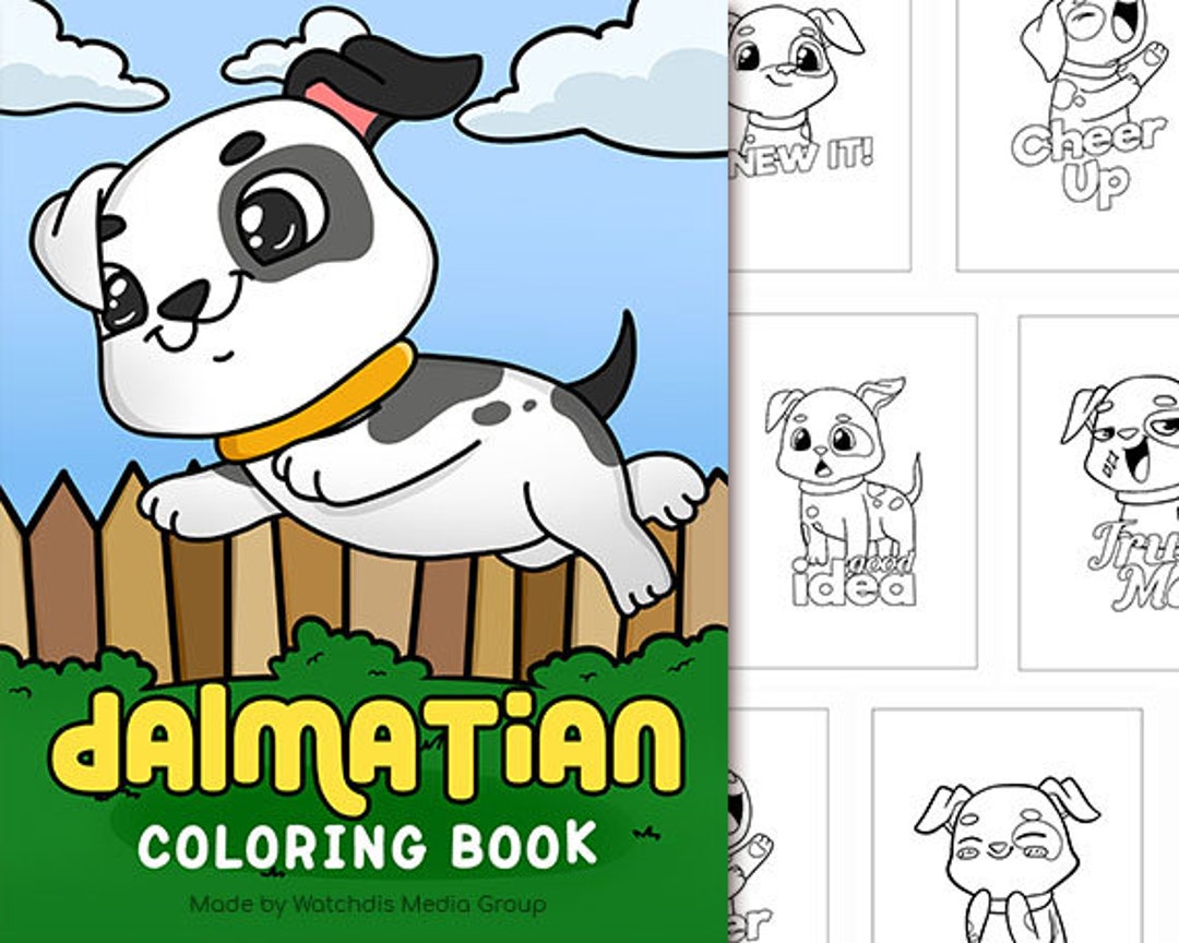 Stress Relieving Dalmatian Coloring Book With Text for Animal Lovers - Etsy