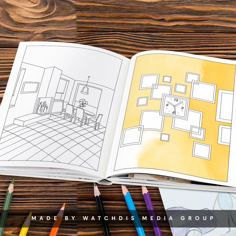 Home and Wall Pattern Coloring Book for Kids and Adults - Etsy