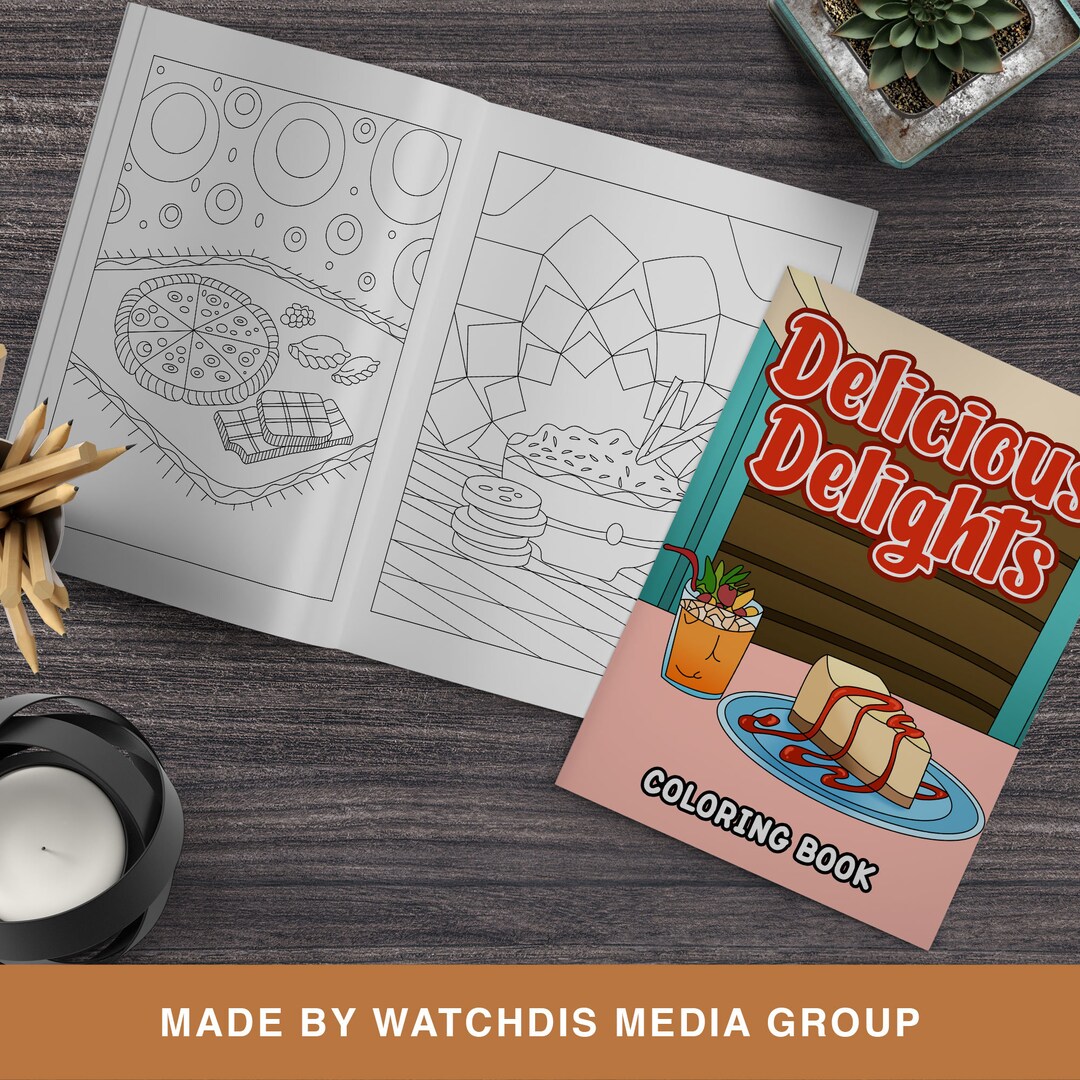 Delicious Delights Coloring Book for Kids and for Adults - Etsy