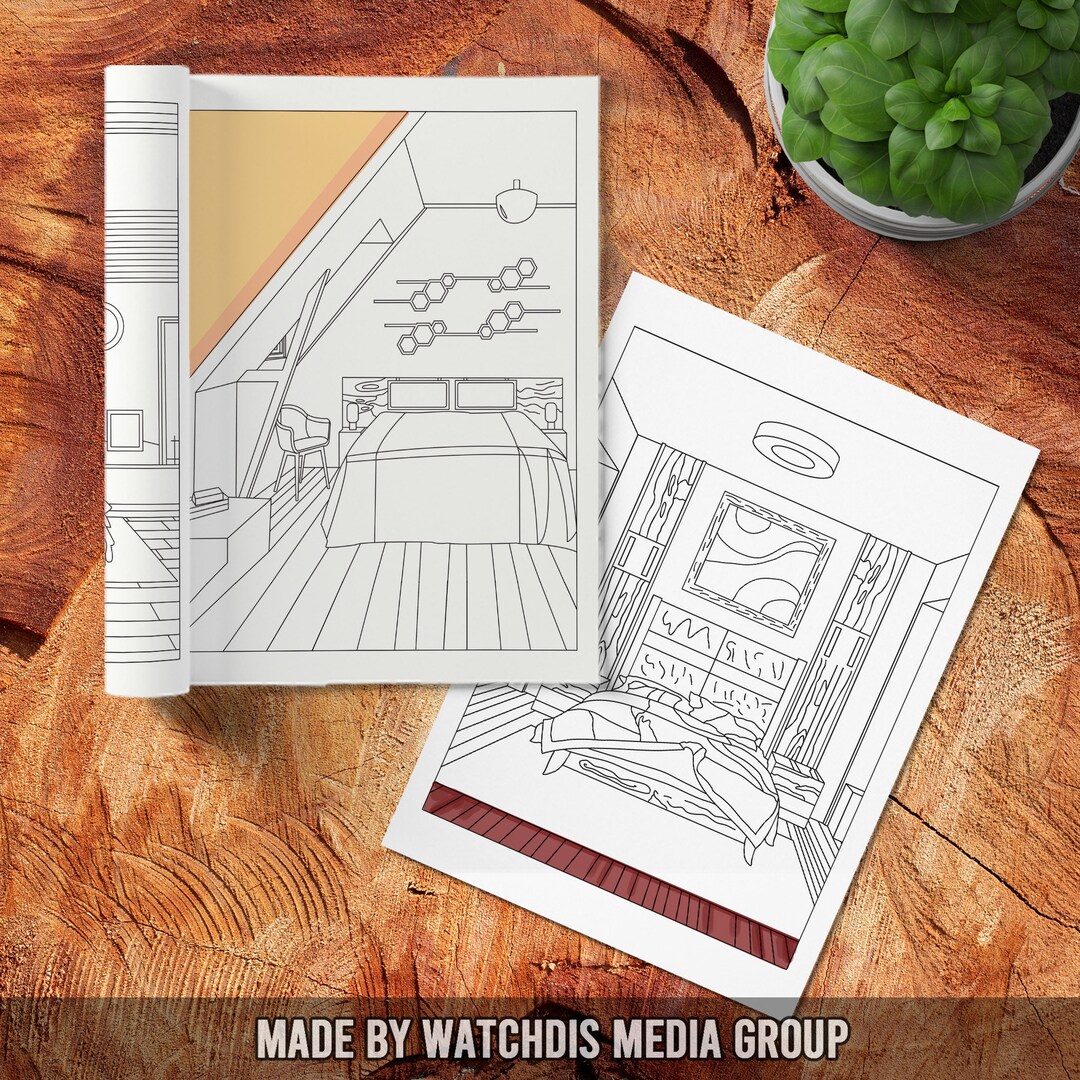 Relaxation Luxury Living Coloring Book for Kids and Adults - Etsy