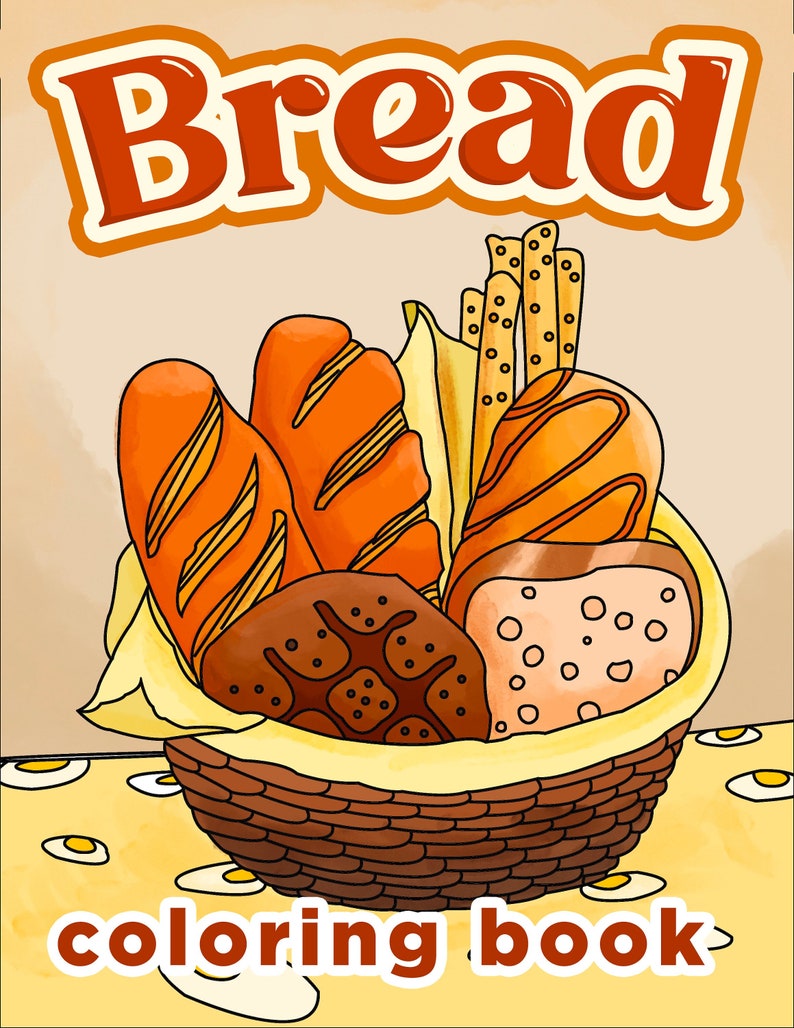 Bread Coloring Book for Kids and for Adults - Etsy