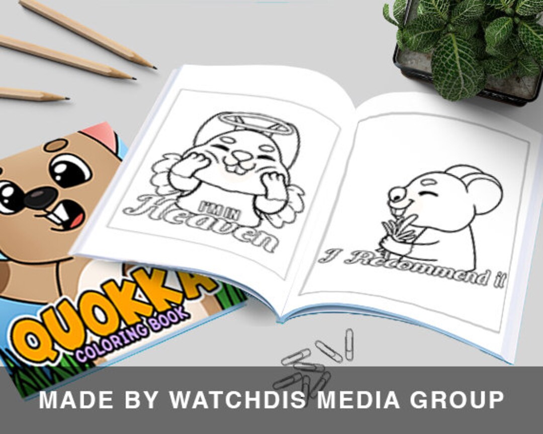 Stress Relieving Quokka Coloring Book, Digital Coloring, Digital Prints ...
