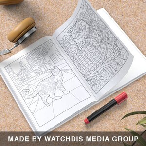 Cats Coloring Book for Kids and Adults - Etsy