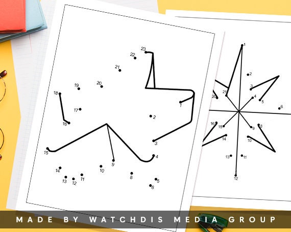 Stars Connect the Dots Dot-to-dot Activity Book - Etsy