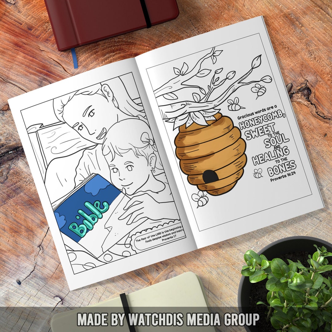 Proverbs Coloring Book With Texts for Christian Kids and Teens - Etsy