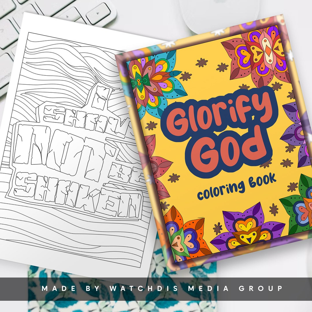 Relaxation Glorify God Coloring Book for Christian Kids and Adults - Etsy