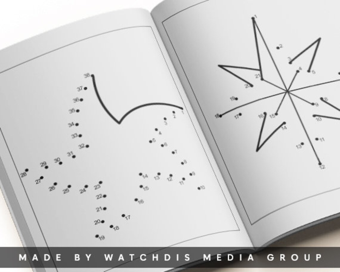 Stars Connect the Dots Dot-to-dot Activity Book Instant Download ...