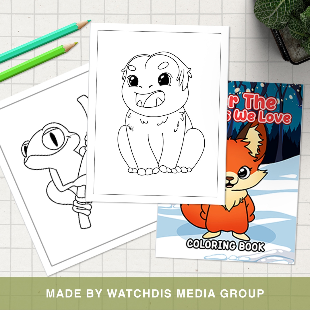 Color the Animals We Love Coloring Book for Kids and for Adults - Etsy