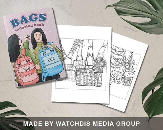 Stress Relief Bag Digital Coloring Pages for You and Your Kids - Etsy