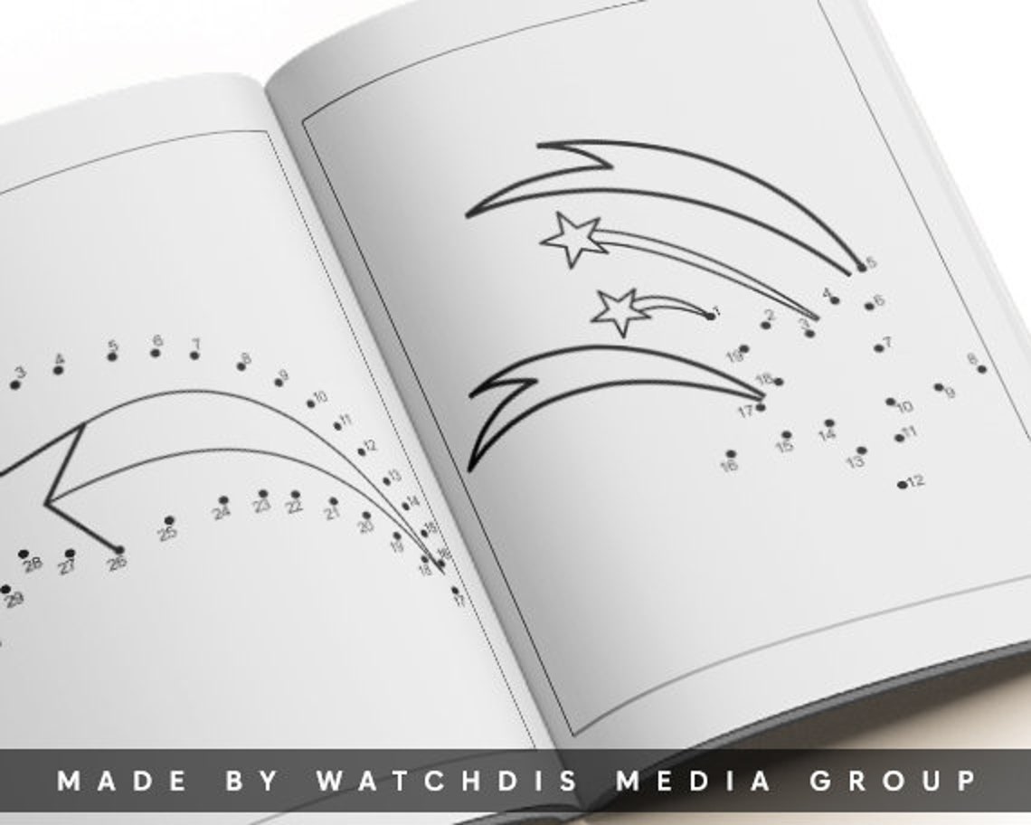 Stars Connect the Dots Dot-to-dot Activity Book Instant Download ...