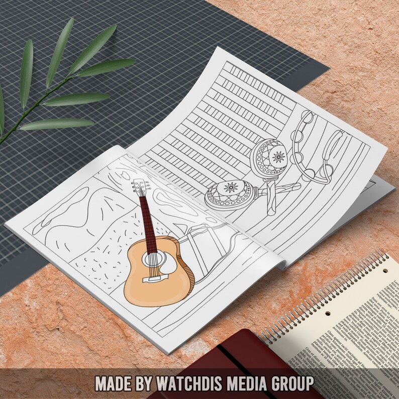 Let's Color Instruments Coloring Book for Kids and Adults - Etsy