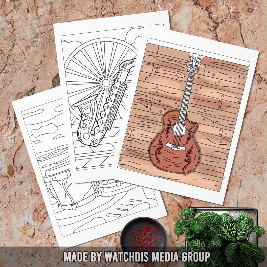 Exploring Musical Instruments Through Coloring Coloring Book - Etsy