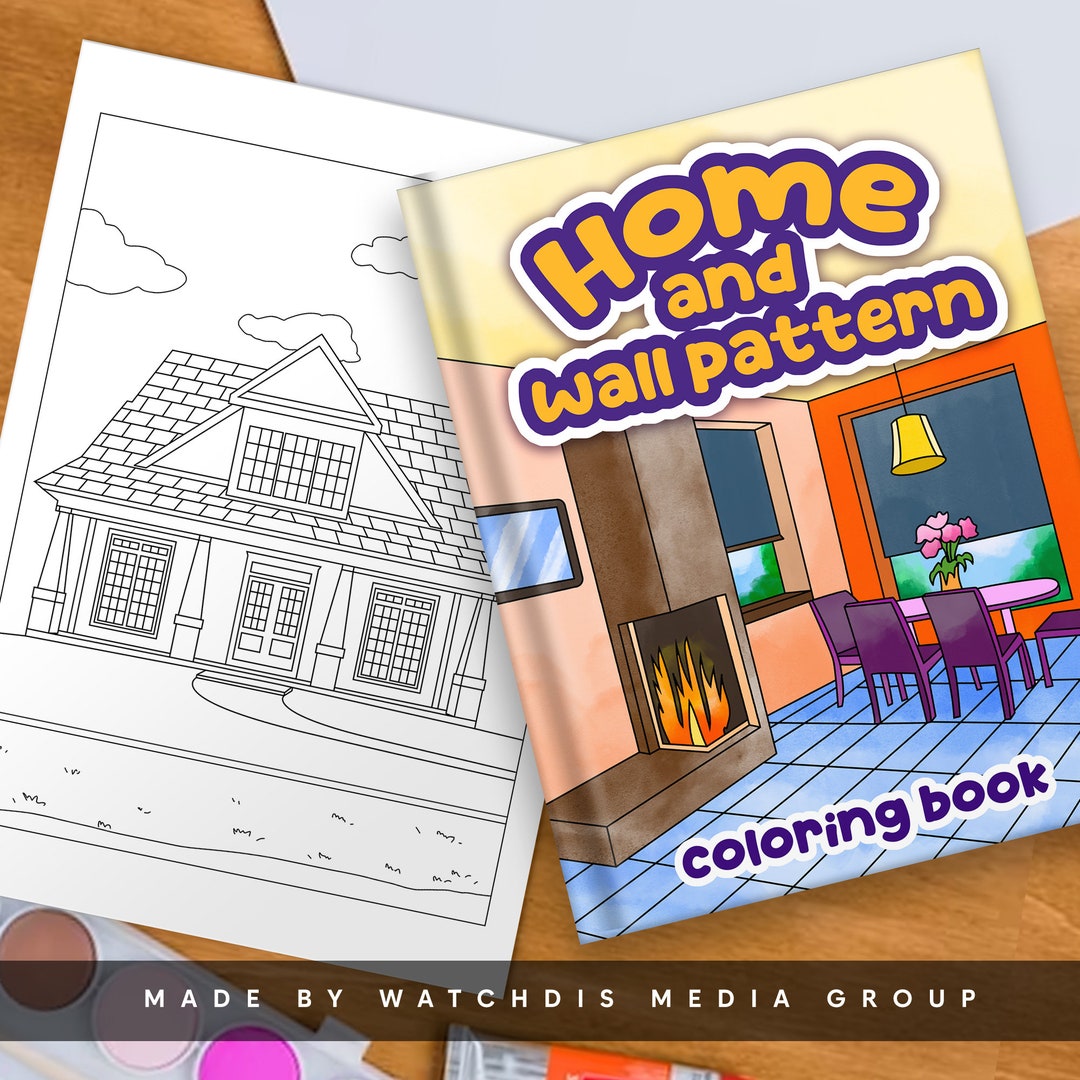 Home and Wall Pattern Coloring Book for Kids and Adults - Etsy