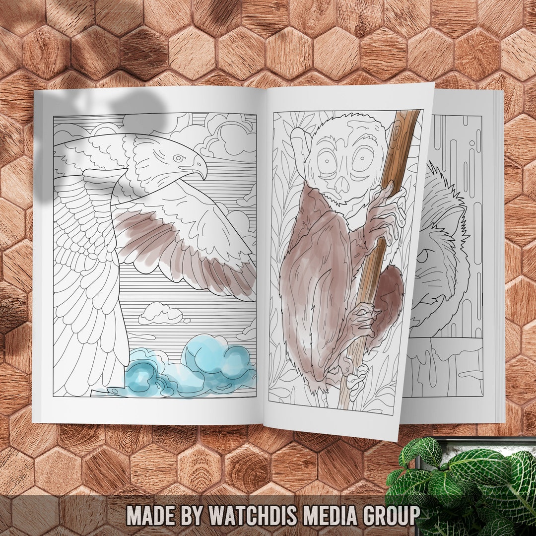 Stress Relieving Animals Coloring Book for Kids and Adults - Etsy