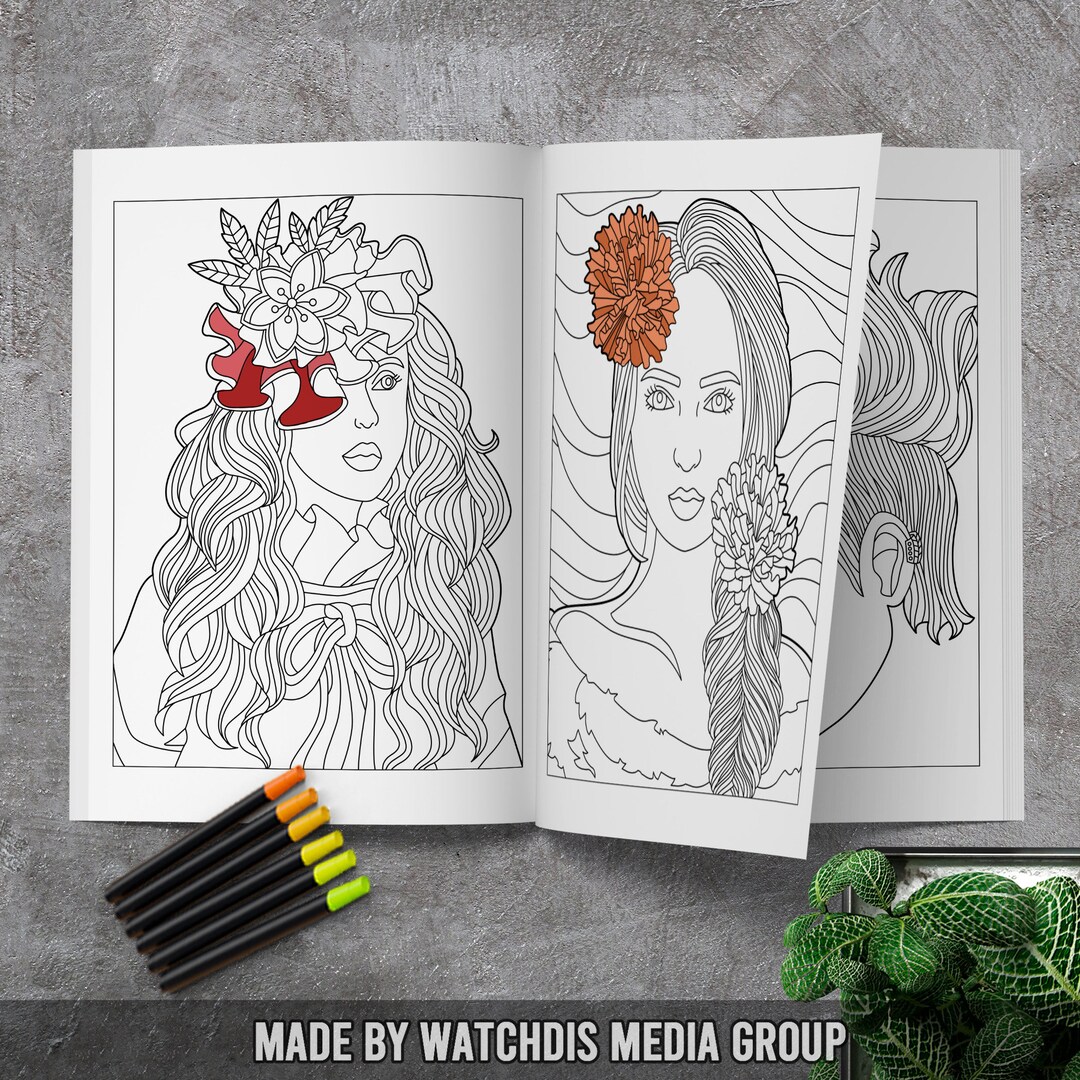 Relaxation Hairstyle Coloring Book for All Ages - Etsy