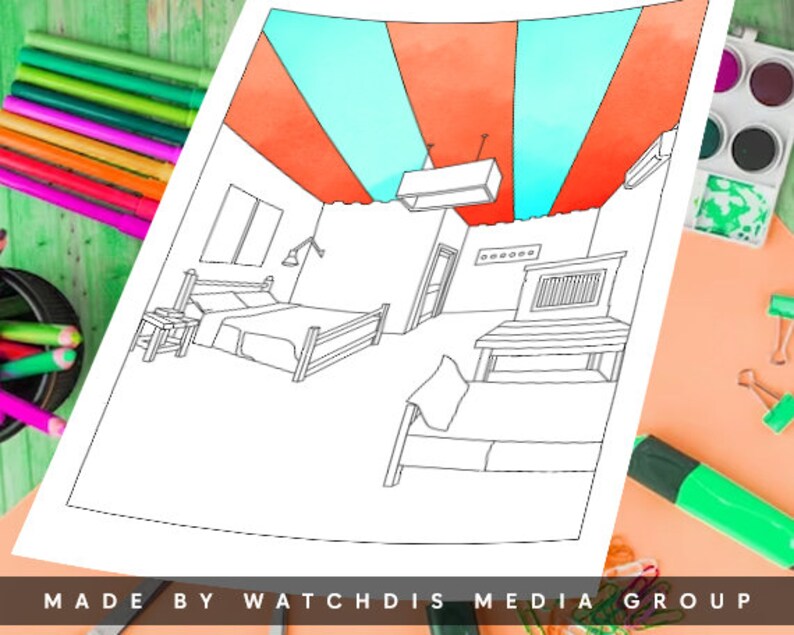 Home and Wall Pattern Coloring Book for Kids and Adults - Etsy