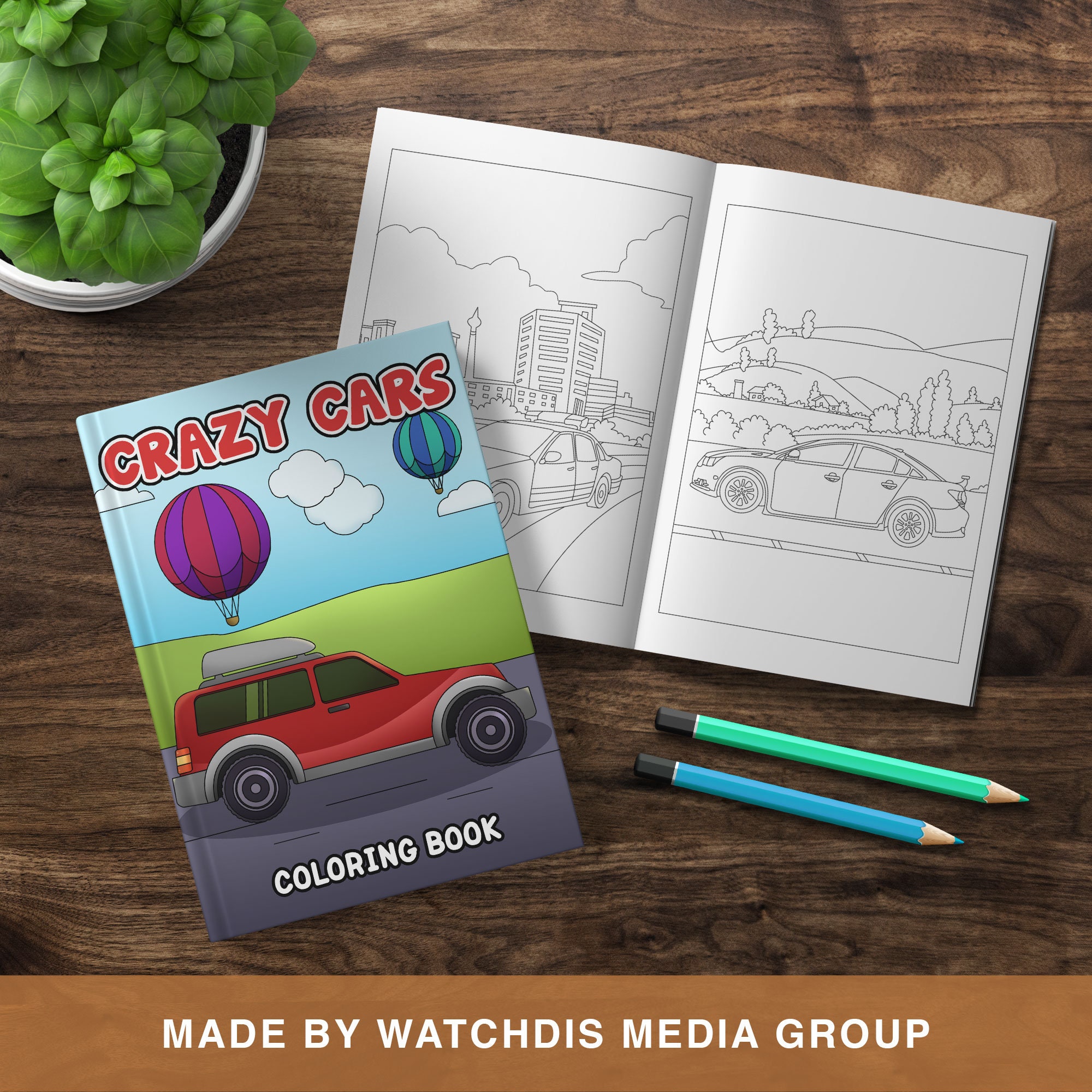 Crazy Car Coloring Book