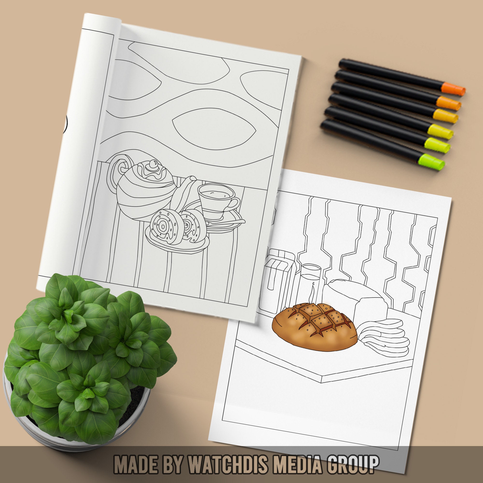 Bread Coloring Book for Kids and for Adults - Etsy