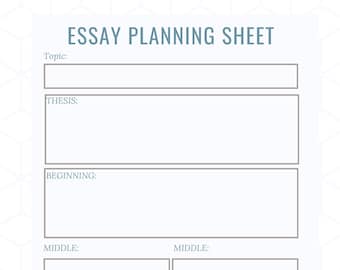 Essay Sheet - Etsy