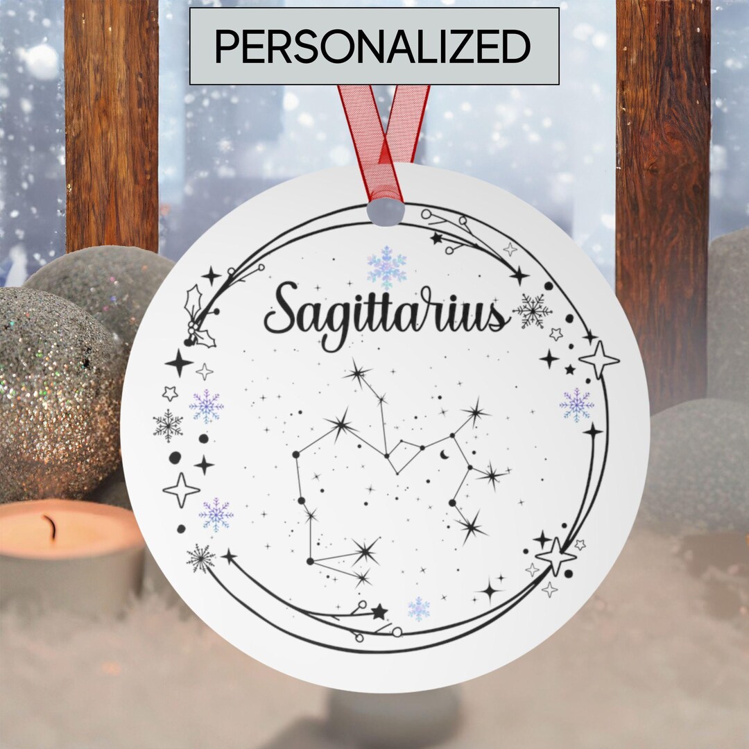 Sagittarius Constellation, Personalized Zodiac Ornament, Celestial ...