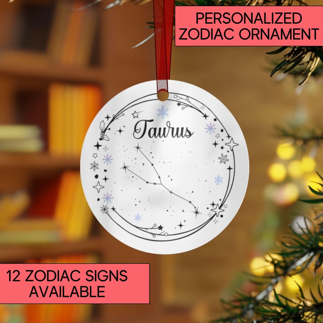 Personalized Taurus Constellation Ornament: Custom Zodiac Astrology ...