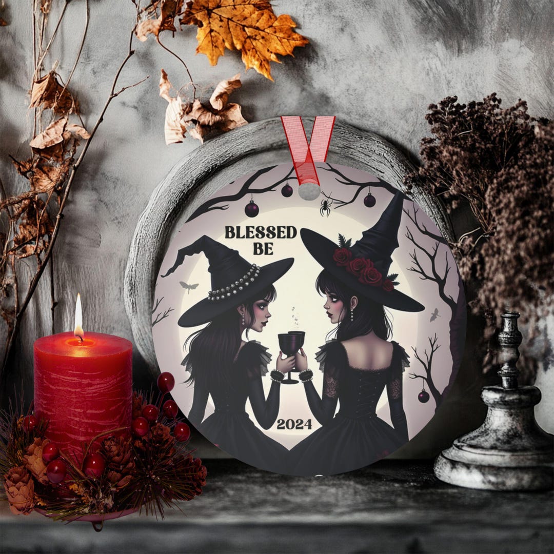 Witchy Ornament, Blessed Be Coven Gift, Goth Christmas Decor - Etsy