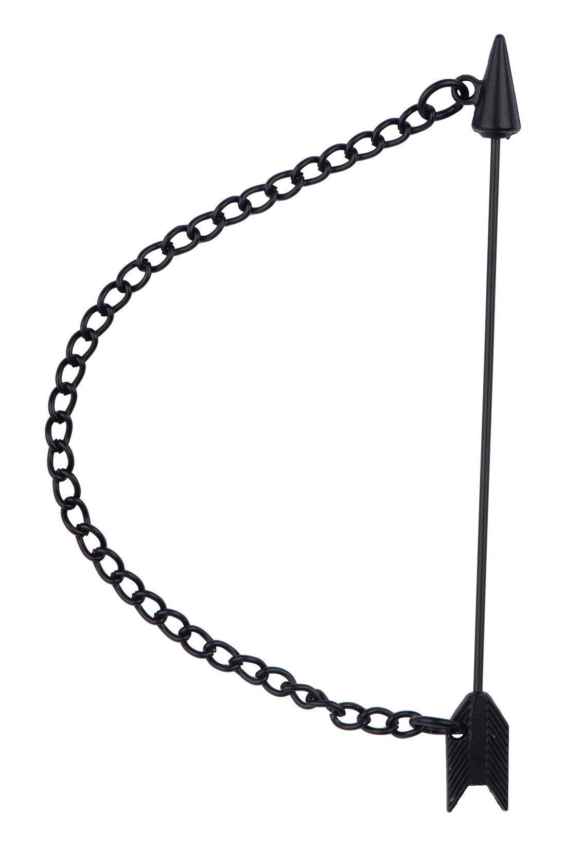 Arrow Black Metal With Chain Lapel Pin Wedding Accessories Groom ...