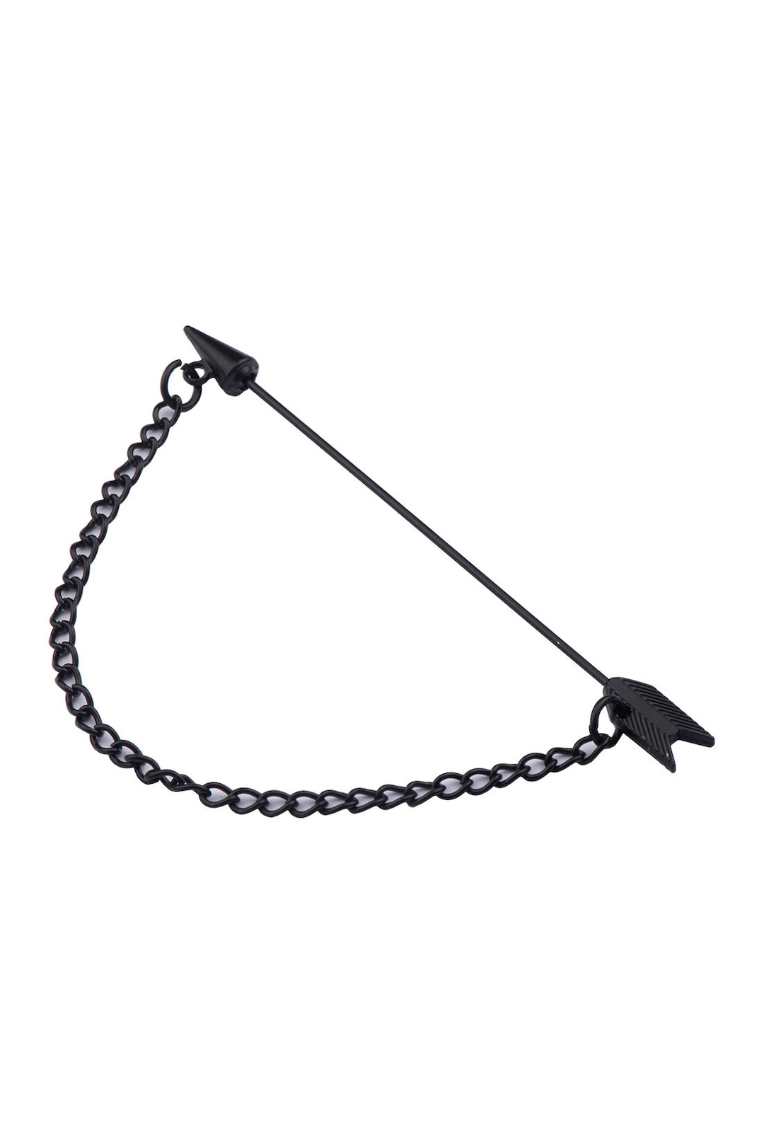 Arrow Black Metal With Chain Lapel Pin Wedding Accessories Groom ...