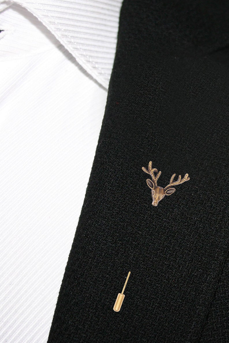 Reindeer Antique Lapel Pin Wedding Accessories Groom Accessories ...