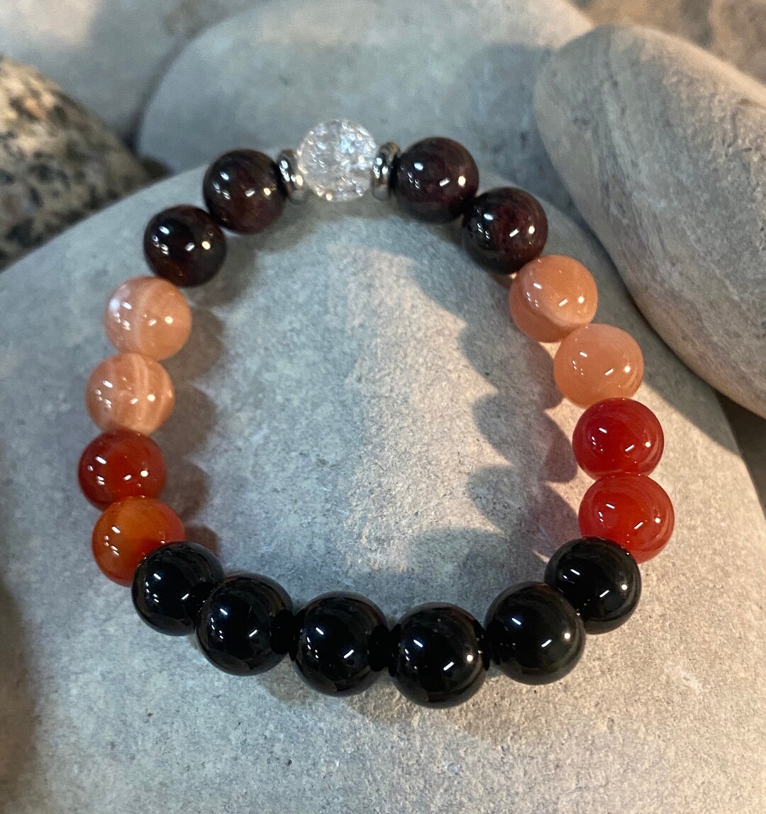 Grounding Power and Protection Wellness Mala Bracelet - Garnet ...
